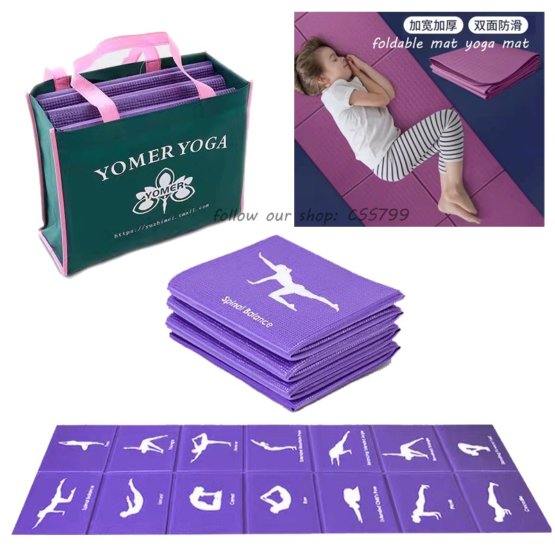 5mm and 4mm Yoga Mat free bag Foldable For Beginners Rest mat for kids ...