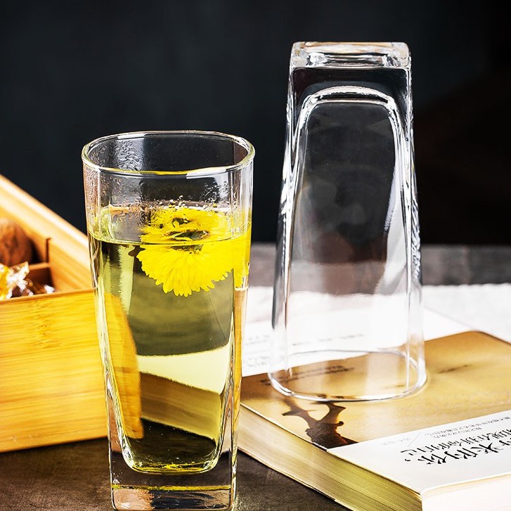 DELISOGA Transparent water drinking glass juice cup milk cup (1PC/6PCS ...