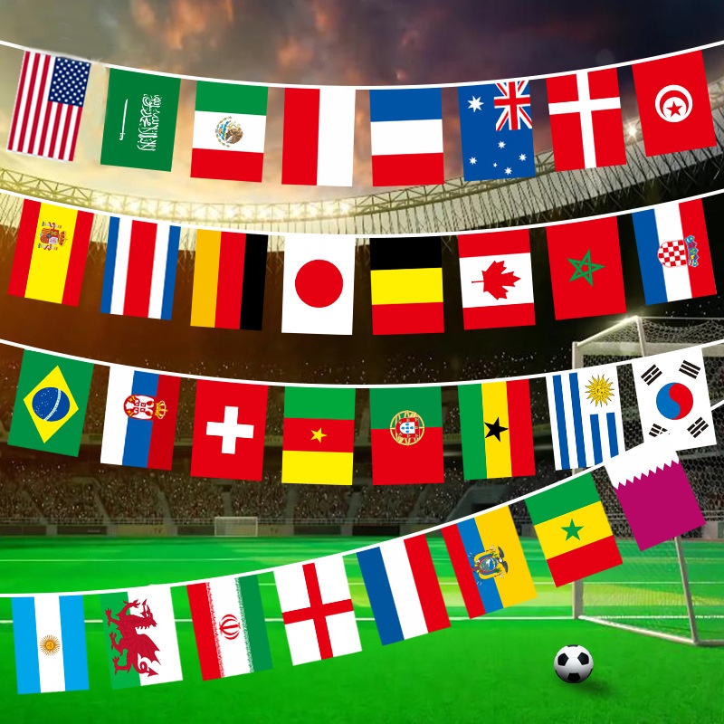 Country Nations Flag Party Games Hanging Flags Home Bar Hanging ...