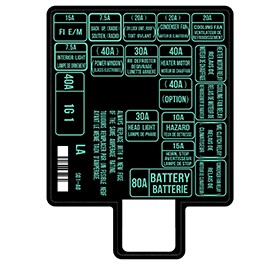 Honda Civic 1996-2000 fusebox fuse box STICKER label LF S01-A5 (Heavy ...