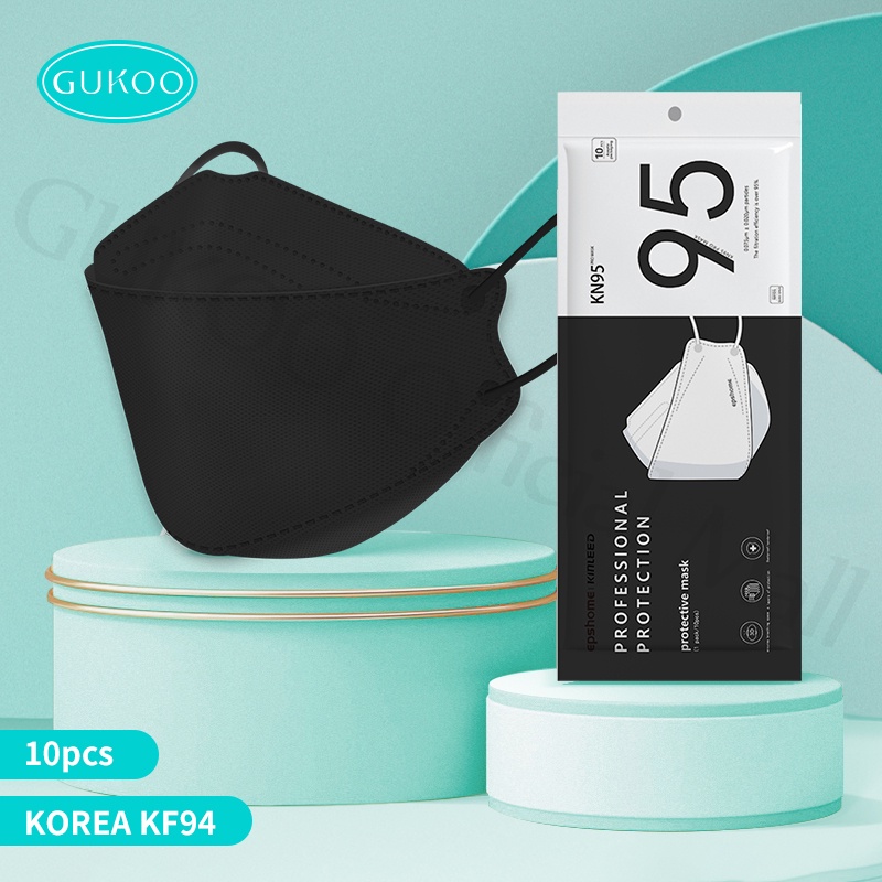 GUKOO KF94 Mask Original 50pcs korea KF94 4D Respirator Face Mask ...