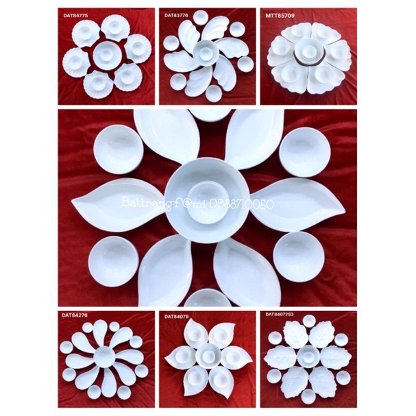 Bat Trang high quality white porcelain dinnerware set (many models ...
