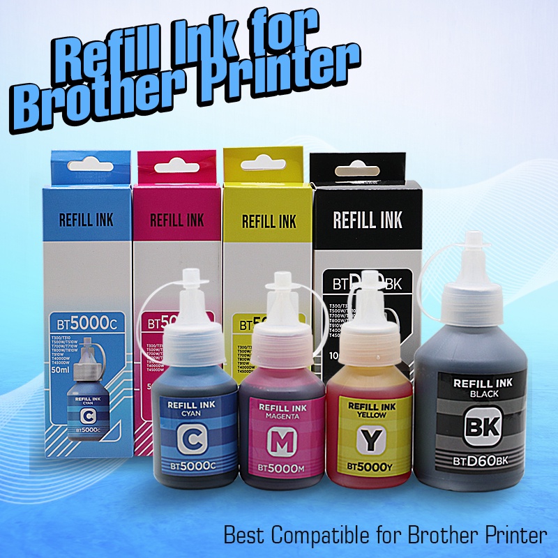 Refill Ink For Brother Printer T300 T310 T500w T510w T700 T710w T800w ...