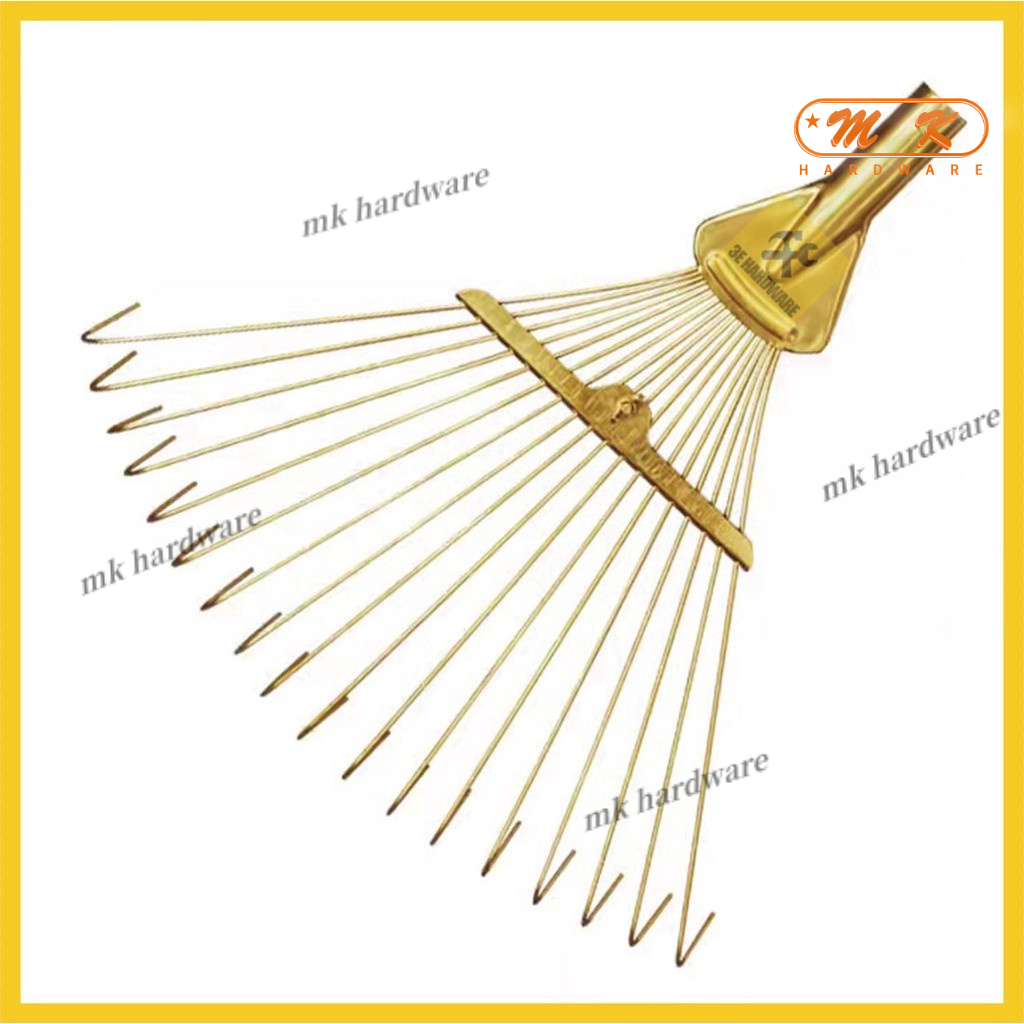 Adjustable Grass rake head only 18 teeth leaf rake cleaning tool garden ...