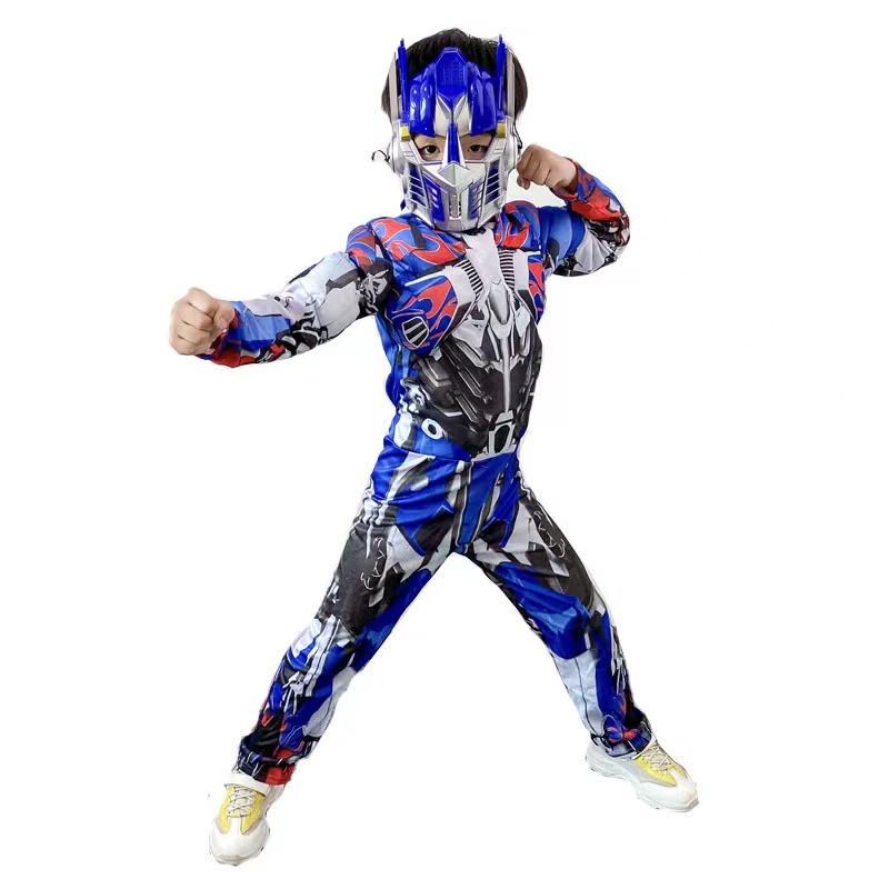 [XCV]Optimus prime Transformer(3D) Muscle With Mask Halloween Costume ...