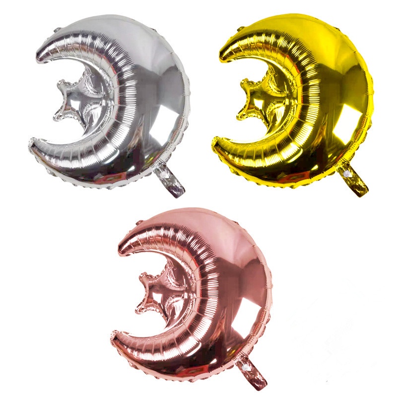 Party Balloons Moon Star Shaped Balloon Wedding Birthday Party ...