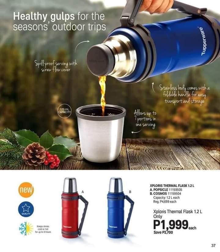 3 Designs: Tupperware Duo Tup Thermal Flask / Xploris Thermal Flask ...