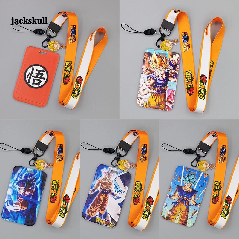 1 Set Anime Dragon Ball Card Holder Staff Case Lanyard Key Cosplay ...
