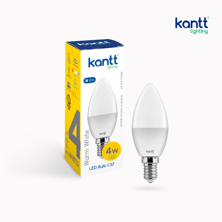 Kantt Lighting E14 Candle LED Light Bulb - 4W (Daylight & Warm White ...