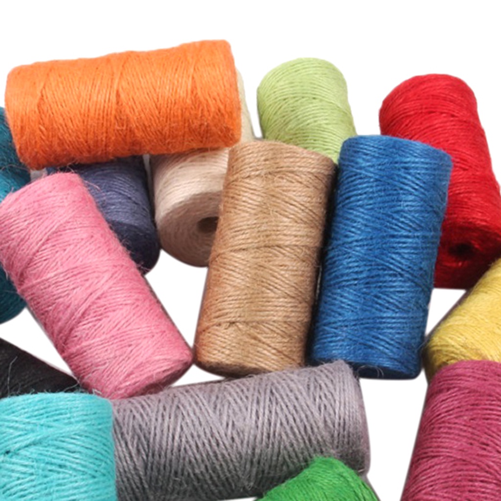 100m Jute Twine 2mm Jute Rope Packing Material Home Garden Decor ...