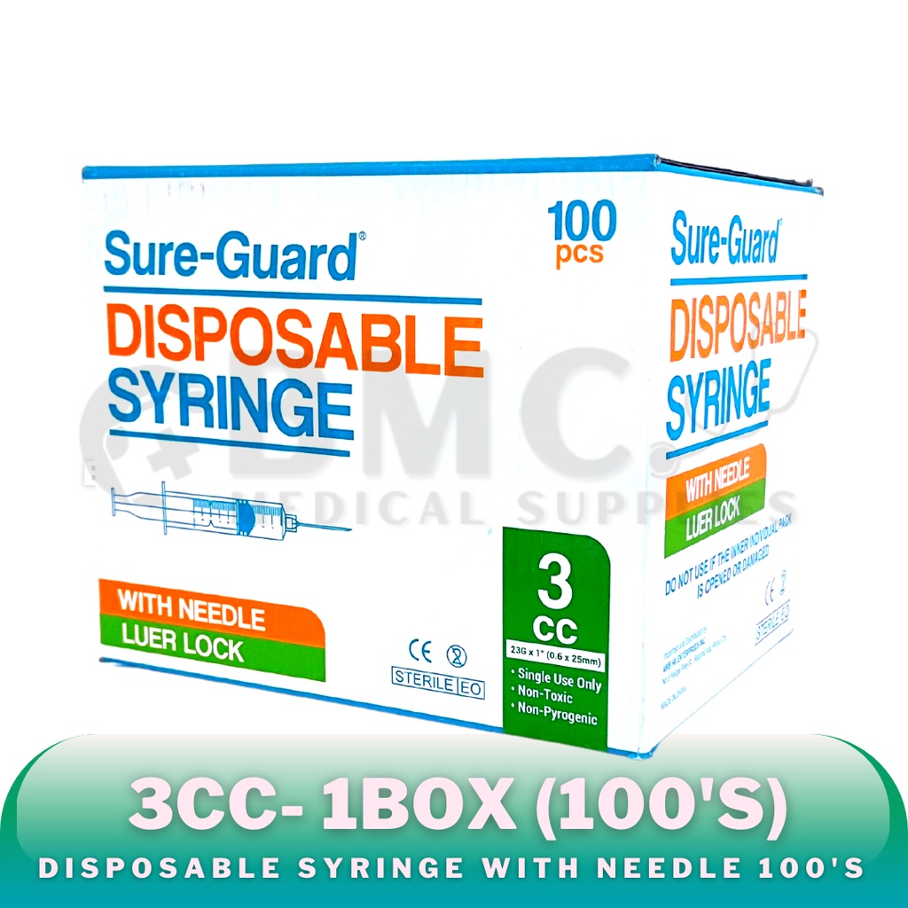 Sureguard & Prime - Disposable Syringe (100's/boxs) Indoplas, Cardinal ...