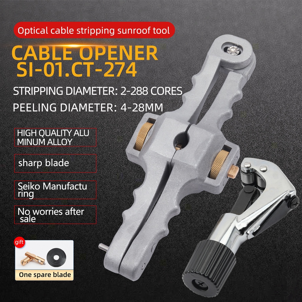 Fiber Optical Cable Stripper Tool SI-01 Longitudinal Opening Knife Tube ...