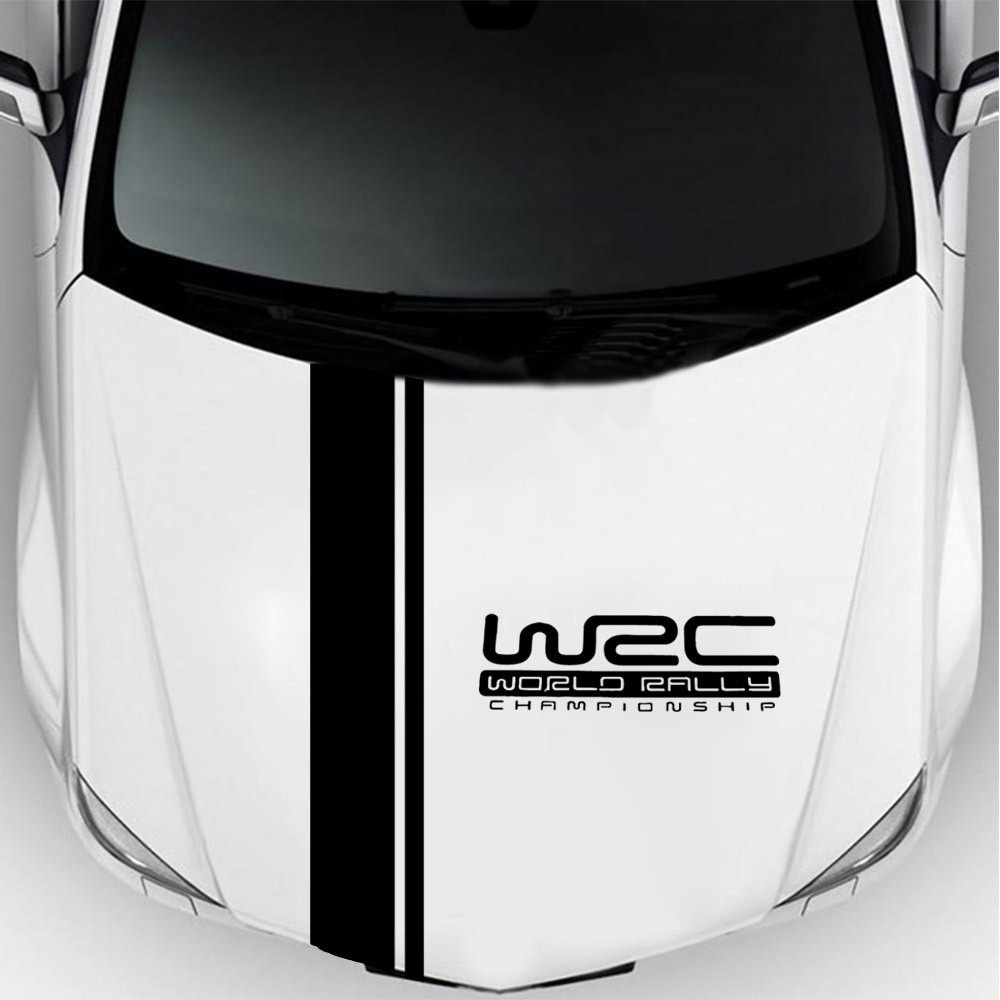 Fashion WRC Car Pattern Vinyl Covers Racing Sport Figure Decal Car Head ...