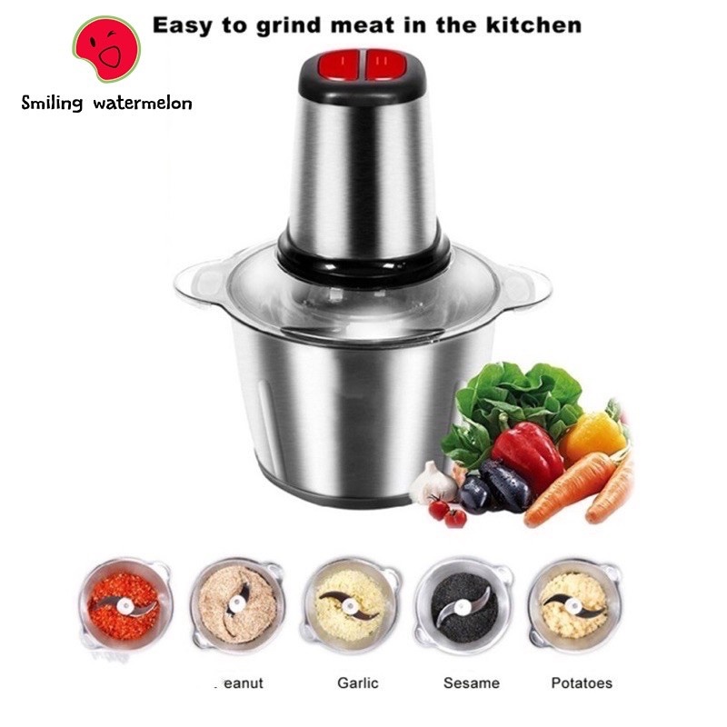 304 2L Electric Meat Grinder Mincer Food Chopper Stainless Steel Food ...