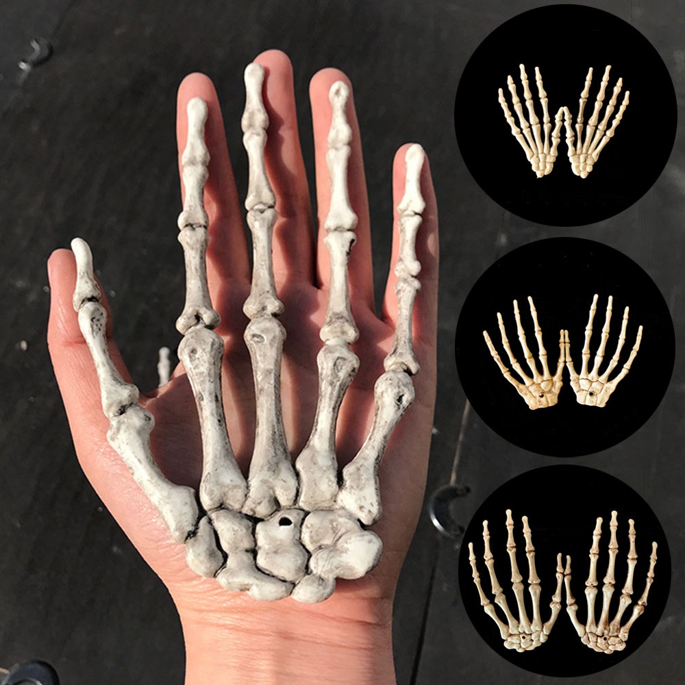 Halloween Decoration Realistic Life Size Skeleton Hands Plastic Fake ...