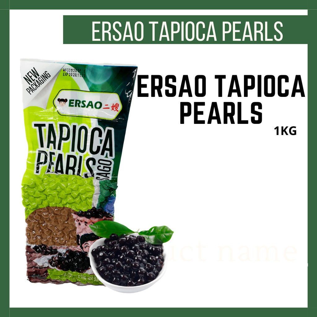 ERSAO TAPIOCA PEARLS | MILKTEA BOBA BEST SELLING TAPIOCA BUBBLE TEA BLACK PEARL | Shopee Philippines