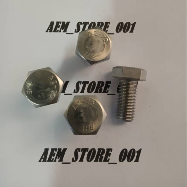 Hex bolt M12 x 25 (2,5cm) stainless 304, lock bolt 19, stainless lock ...
