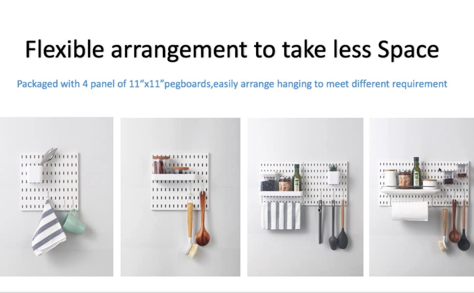 Wall Shelf Pegboard Dish Rack Kit Hole Board for Wall Home Decor ...