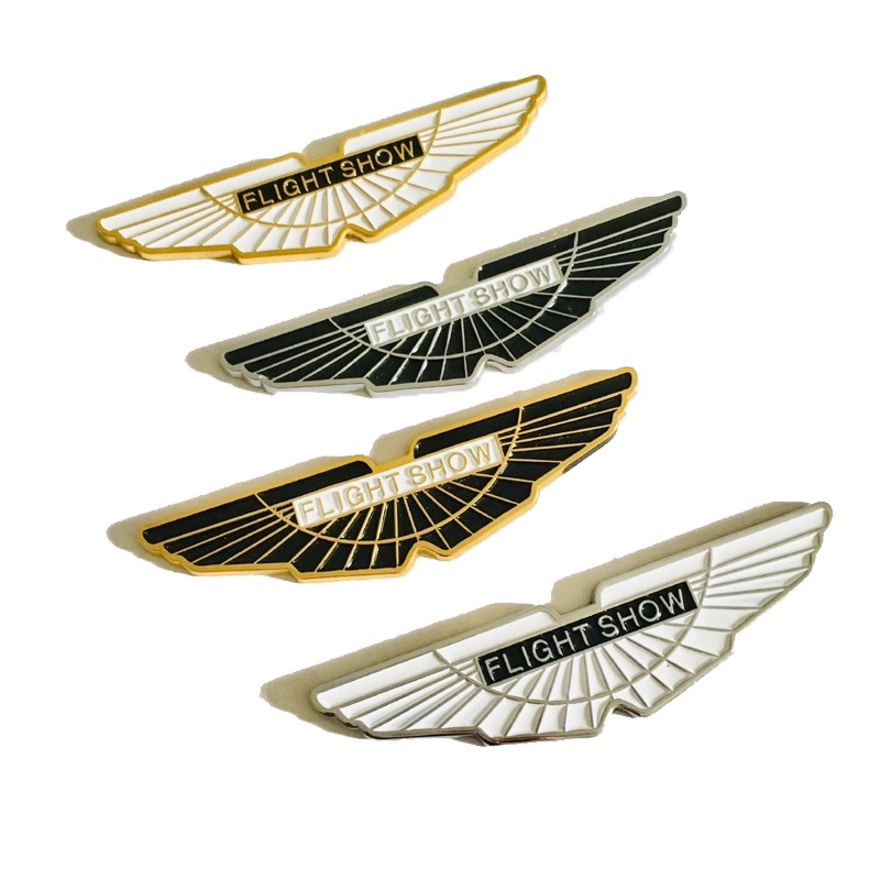 Metal Car Sticers Flight Show Wing Emblem Badge Decals for Aston Martin ...