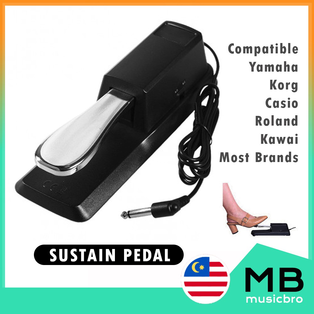 Keyboard Sustain Pedal compatible electronic keyboards digital piano pedal Yamaha Roland Kawai ...