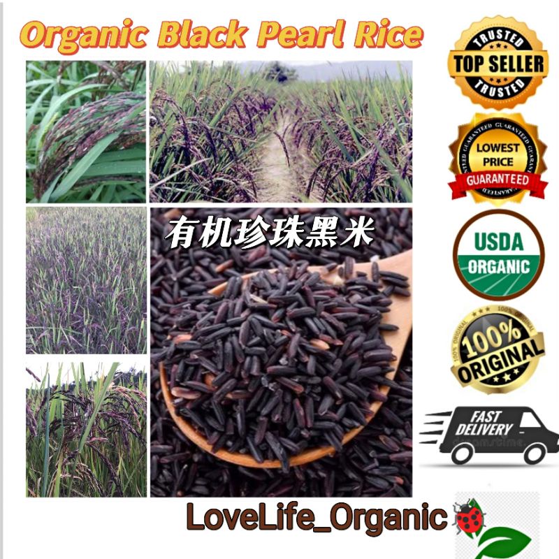 ORGANIC BLACK PEARL RICE 500G/1KG 有机珍珠黑米 Exp:4/2026 | Shopee Philippines