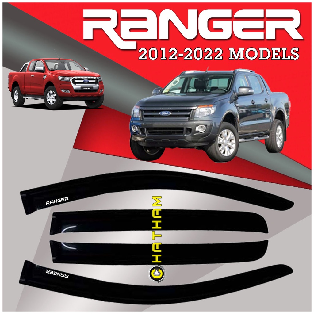 Ford Ranger 2012 up to 2022 ( Window Visor Rain Guard ) | Shopee ...
