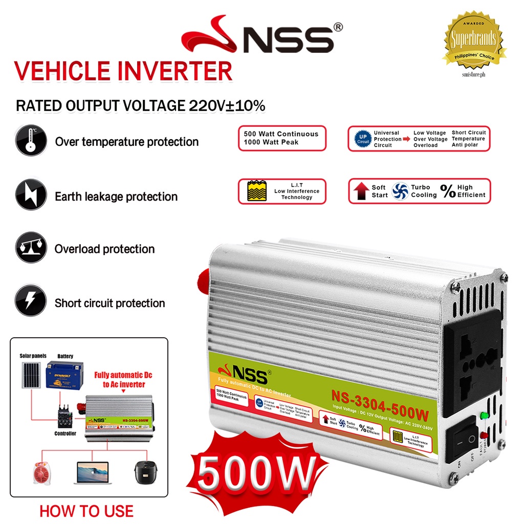 NSS Solar inverter power inverter car inverter Solar Energy Converter ...