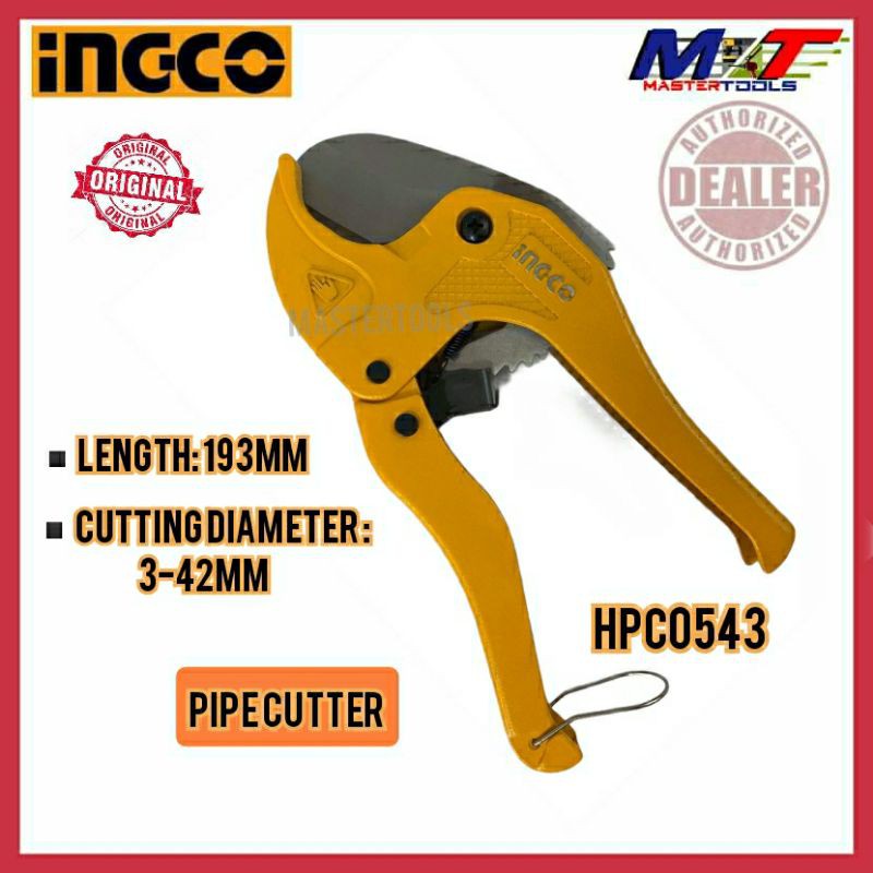 INGCO 193mm / 3-42mm PVC Pipe Cutter (HPC0543) | Shopee Philippines
