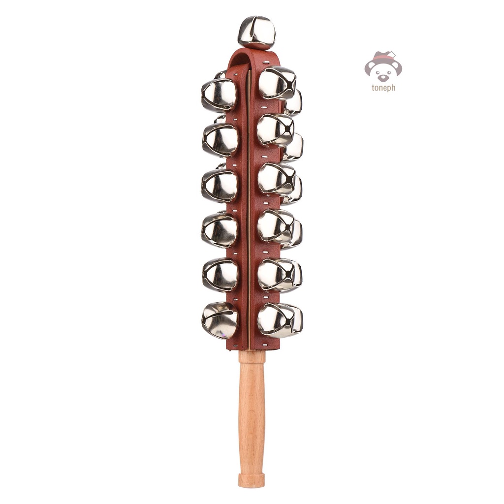 [Topiph]Hand Jingle Bells Hand Sleigh Bells Wooden Shaker Jingle Bells ...