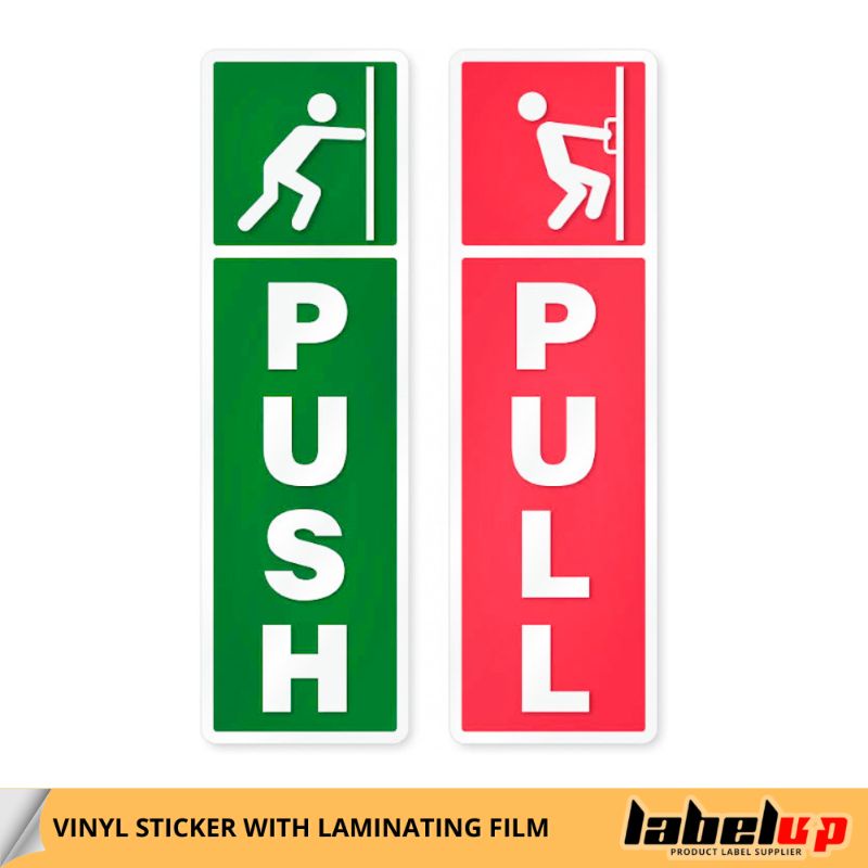Push Pull Door Sticker Signage Pair/ Vinyl Sticker /Door Sign | Shopee ...