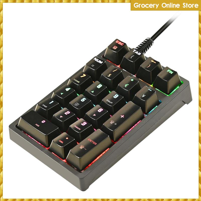 Compact K21 Mini Mechanical Numeric Keypad, 21 Keys, Plug and Switch ...