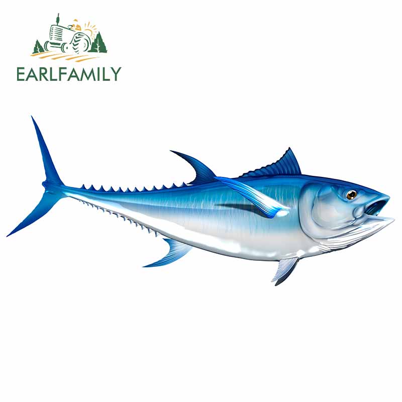 EARLFAMILY 13cm x 11.9cm for Bluefin Yellowfin Tuna Fish Car Stickers ...