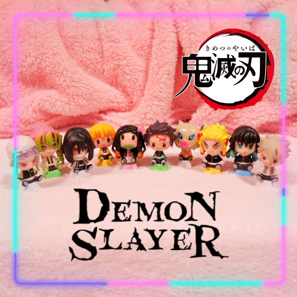 Demon Slayer Set Artisan Kawaii Keycaps for Mechanical Keyboard ...