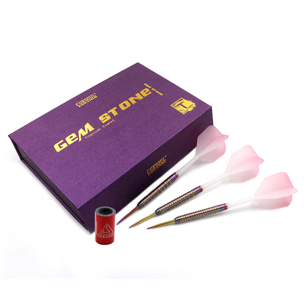 CUESOUL PINK GEM Stone 22g Steel Tip 90% Tungsten Darts | Shopee ...