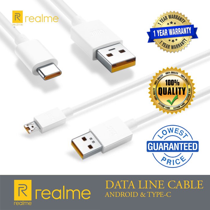 DC | Original Realme VOOC Data Cable Realme Flashing Data Line | Shopee ...