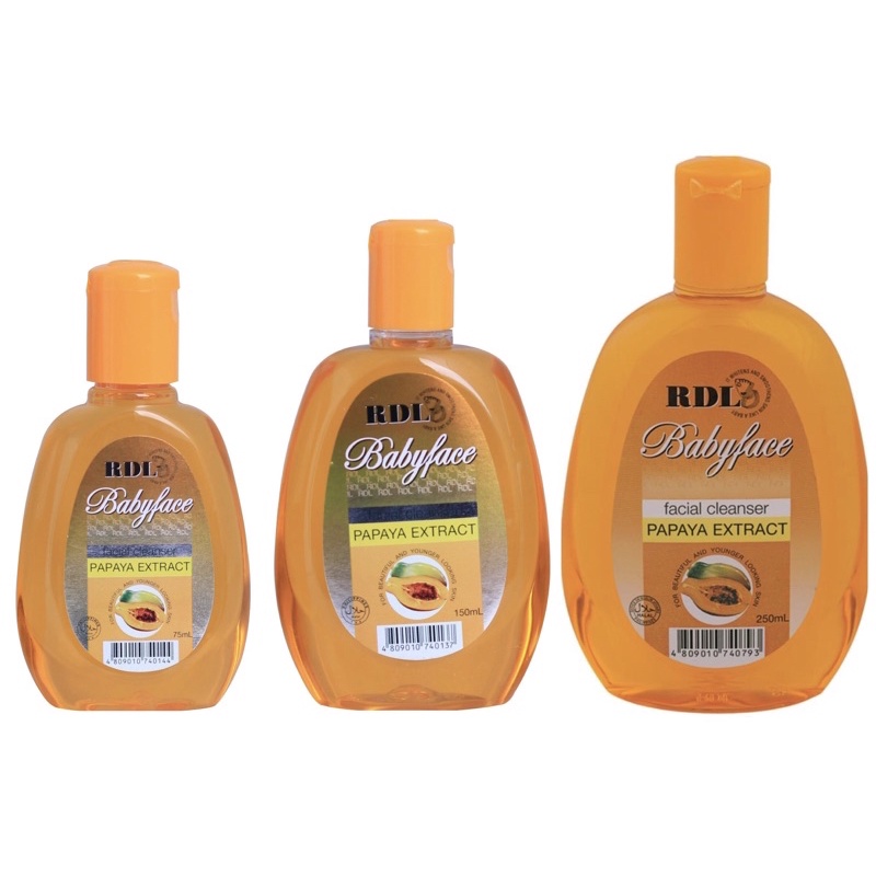 RDL Baby Face Cleanser Papaya Extract 75ml, 150ml, 250ml For Bright ...
