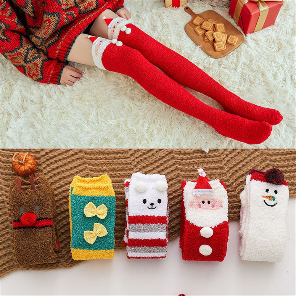 Christmas Stockings Socks Pantyhose Women New Year Compression Leggings ...