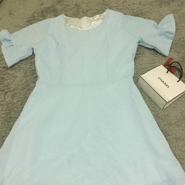 Dress Wold Blue Once Worn Real Color Last Picture | Shopee Philippines