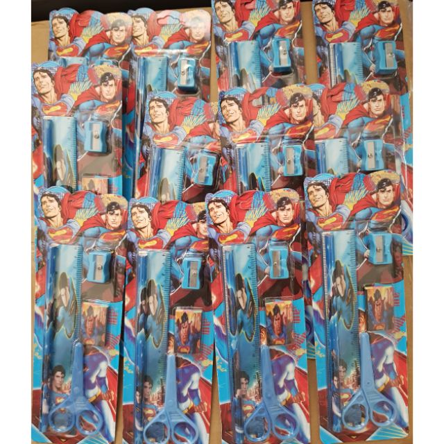SUPERMAN PENCIL SET / SCHOOL SET (12pcs/pack) | Shopee Philippines
