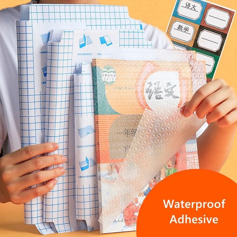 10Sheets Transparent Self-adhesive Frosted Book Film For Primary And ...