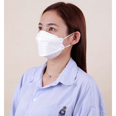 50pcs White Disposable Mask Minimalist Nordic White Mask White KF94 3D ...
