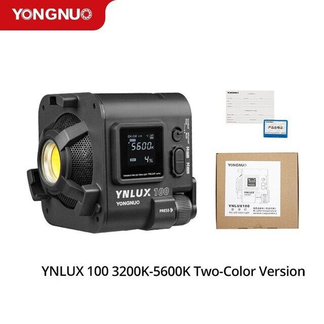 Yongnuo YNLUX100 100W Bi-Color 3200-5600K LED Video Light Bowens Mount Handheld Outdoor ...