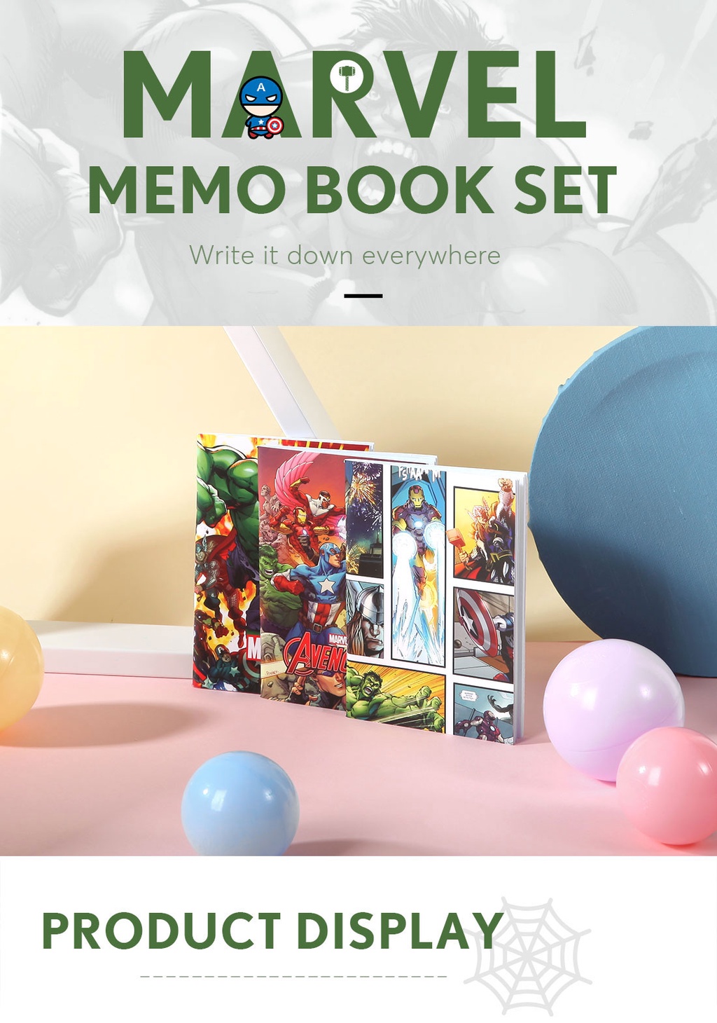 MINISO Marvel Memo Book Set | Shopee Philippines