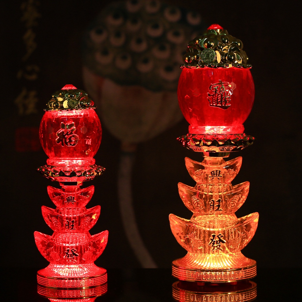 LED Worship God Lamp Money Buddha Headlight Table Landlord Male Mother ...