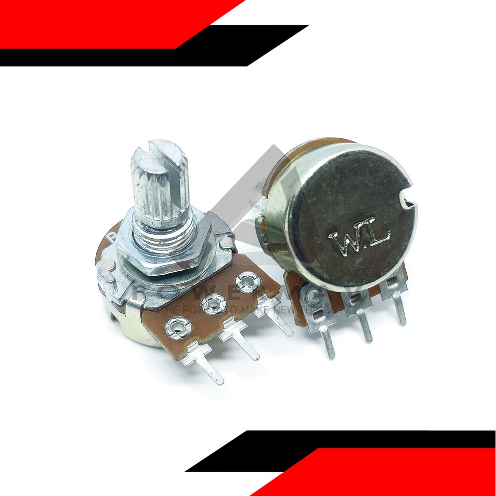 2pcs 100K ohm ohms 3 Terminal Linear Taper Rotary potentiometer B100K ...