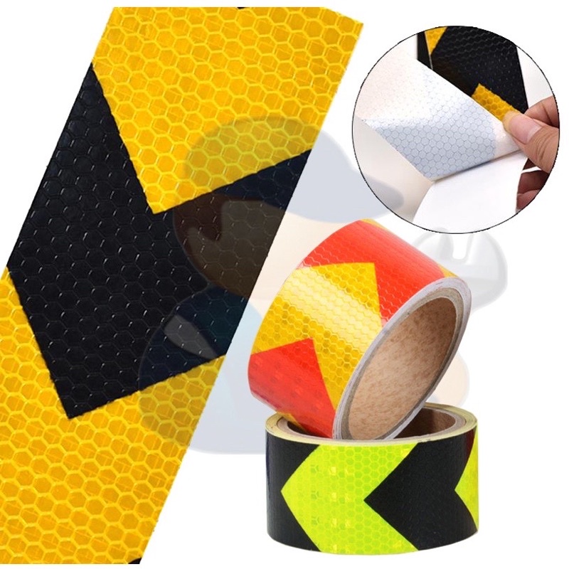 High power Black/Yellow Diamond Grade Super Reflective Tape(50mm x ...