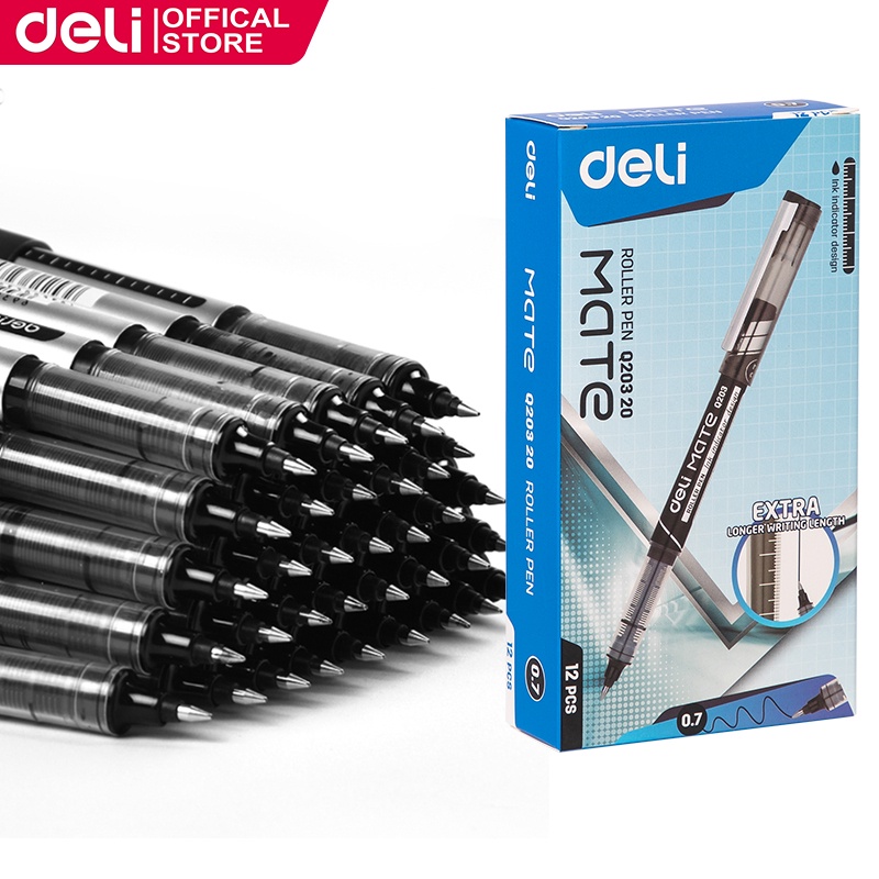 Deli Mate Roller Sign Pen Ballpen 0.7mm EQ20320 EQ20330 | Shopee ...