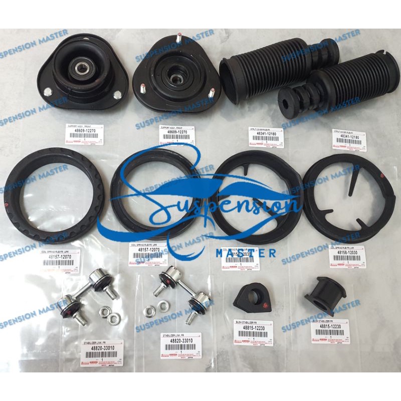 FRONT ABSORBER MOUNTING/ COVER/COIL SPRING RUBBER LOWER/UPPER ...