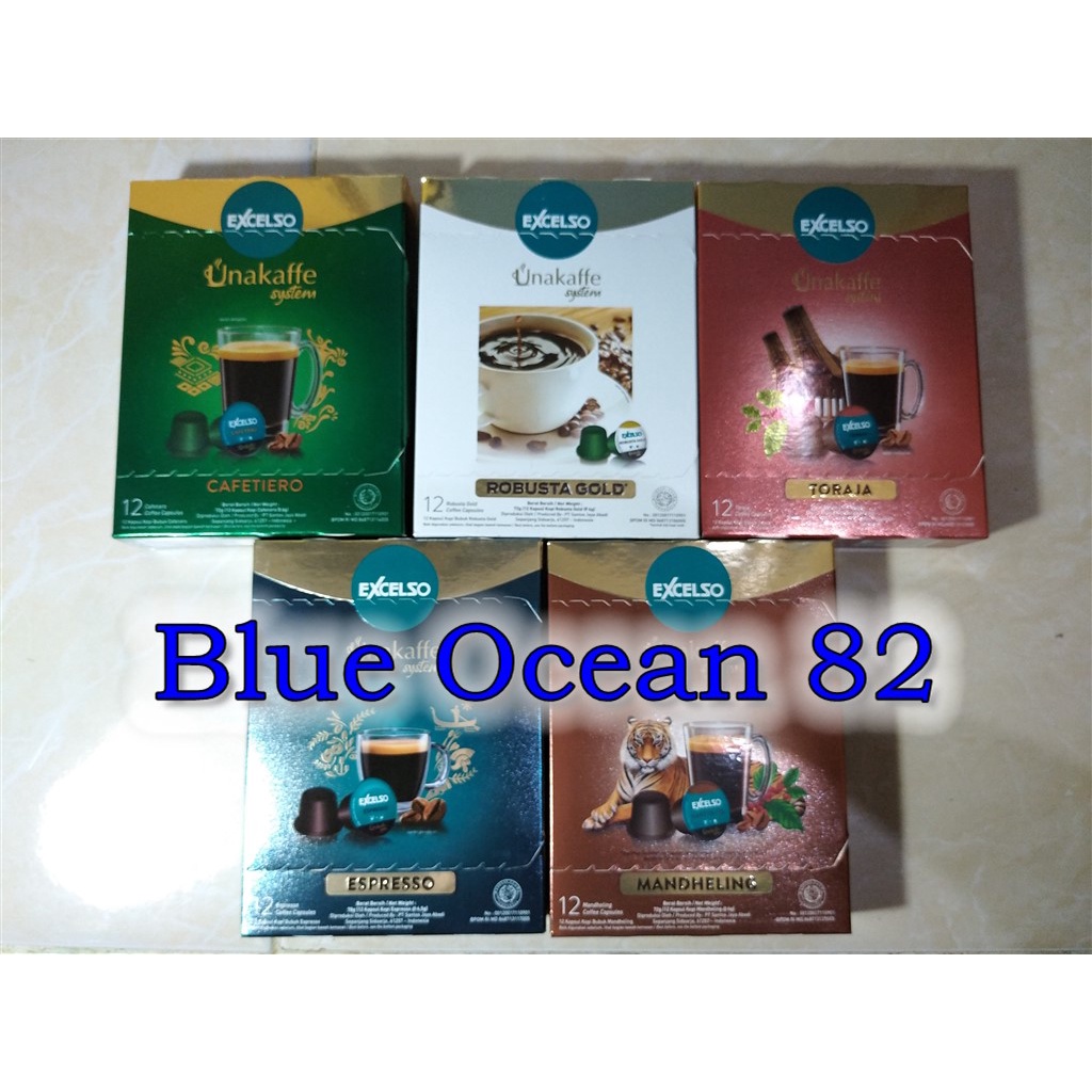 Package Of 5 Packs Of Unakaffe Capsule Coffee Variants - Excelso Coffee ...