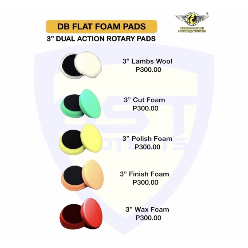 3 inch DB Flat Foam Pads for Dual Action (DA) | Shopee Philippines